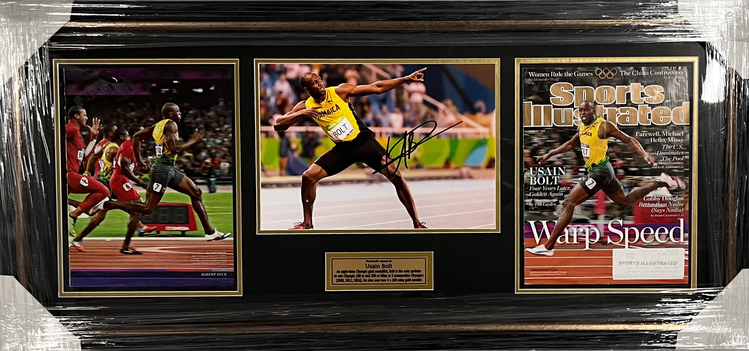 USAIN BOLT Signed Photo Collage Display – Superstars & Legends