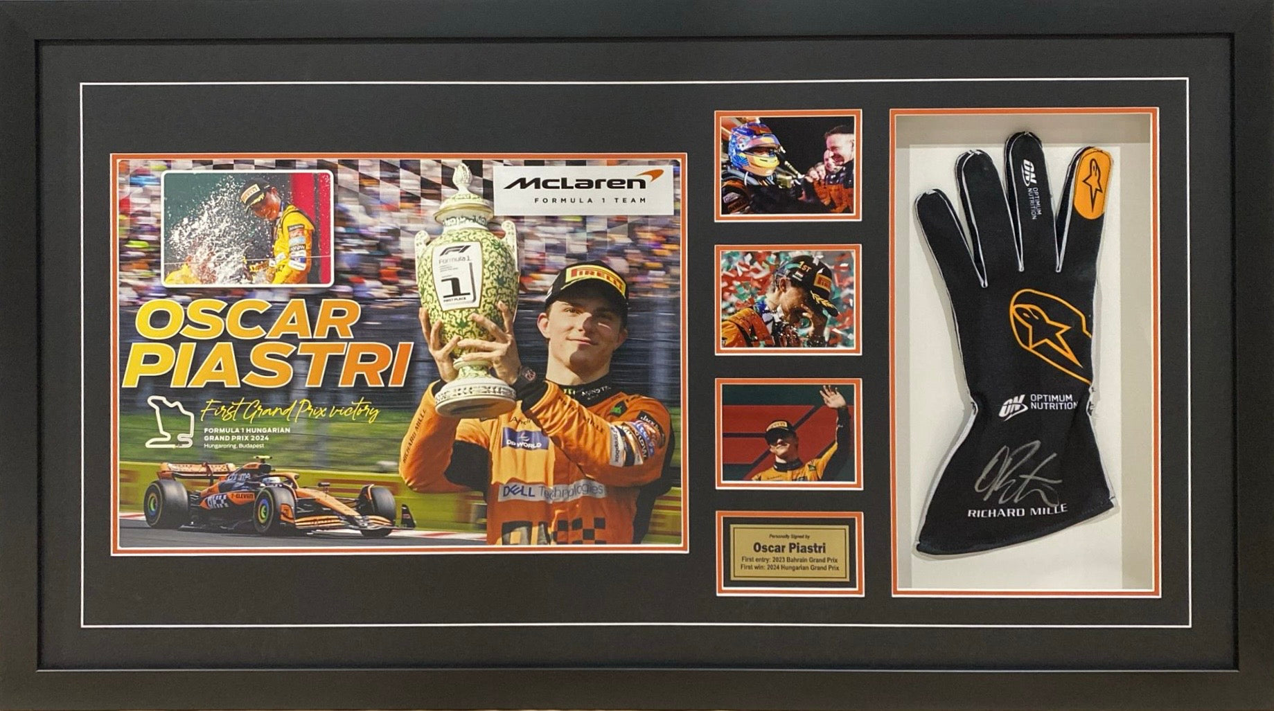 OSCAR PIASTRI Signed F1 Glove & Photo Collage Display – Superstars ...