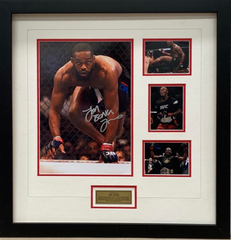 Jon “Bones” Jones Signed Photo Collage Display – Superstars & Legends