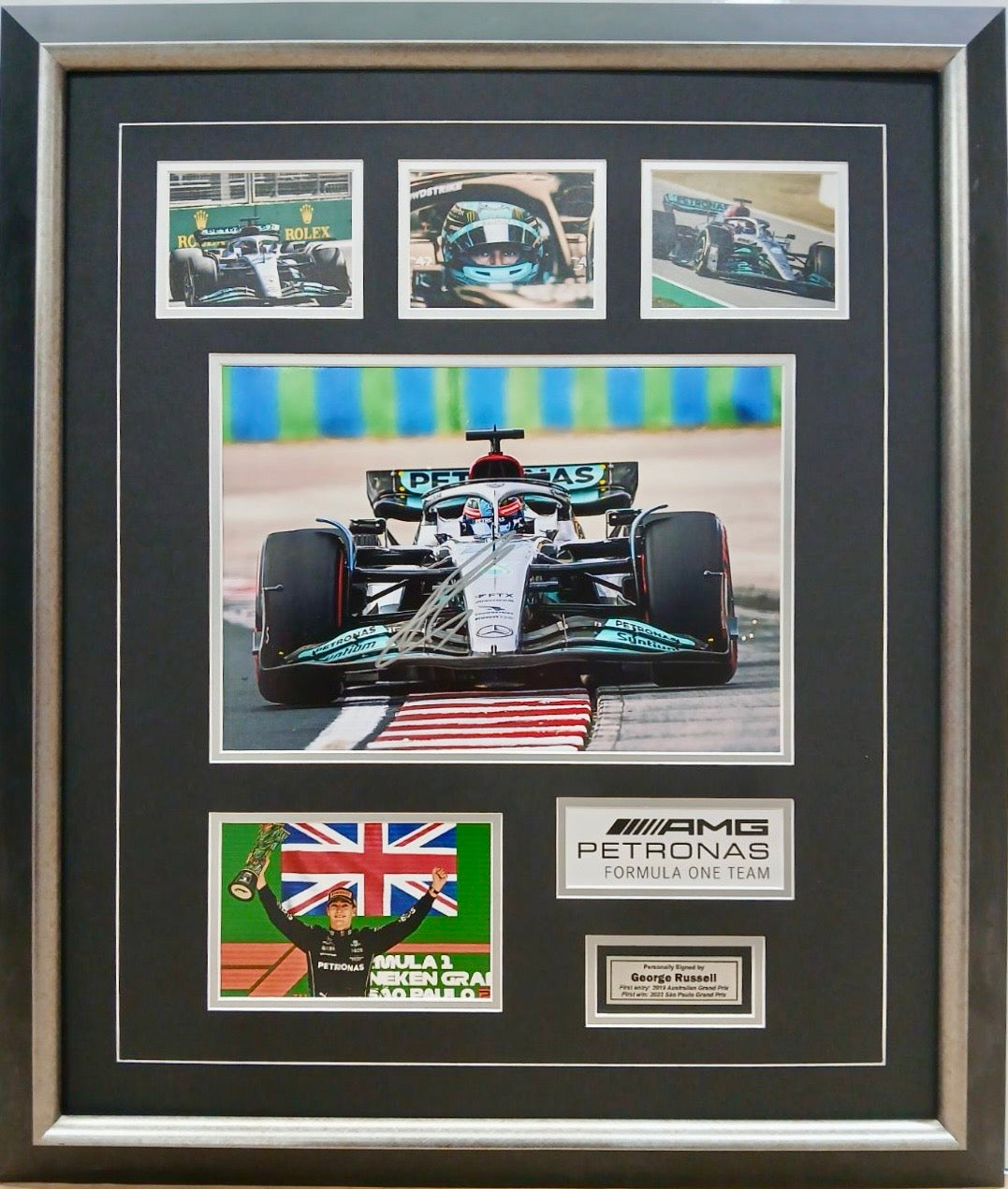 Buy George Russell Signed Photo Collage Display – Superstars & Legends