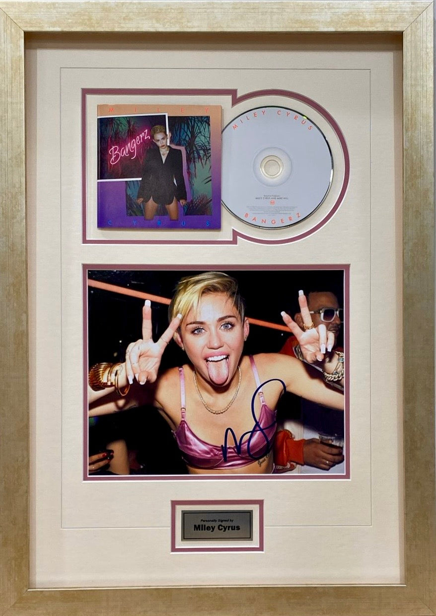 Miley Cyrus Signed Photo & “Bangerz” CD Display, Framed – Superstars ...