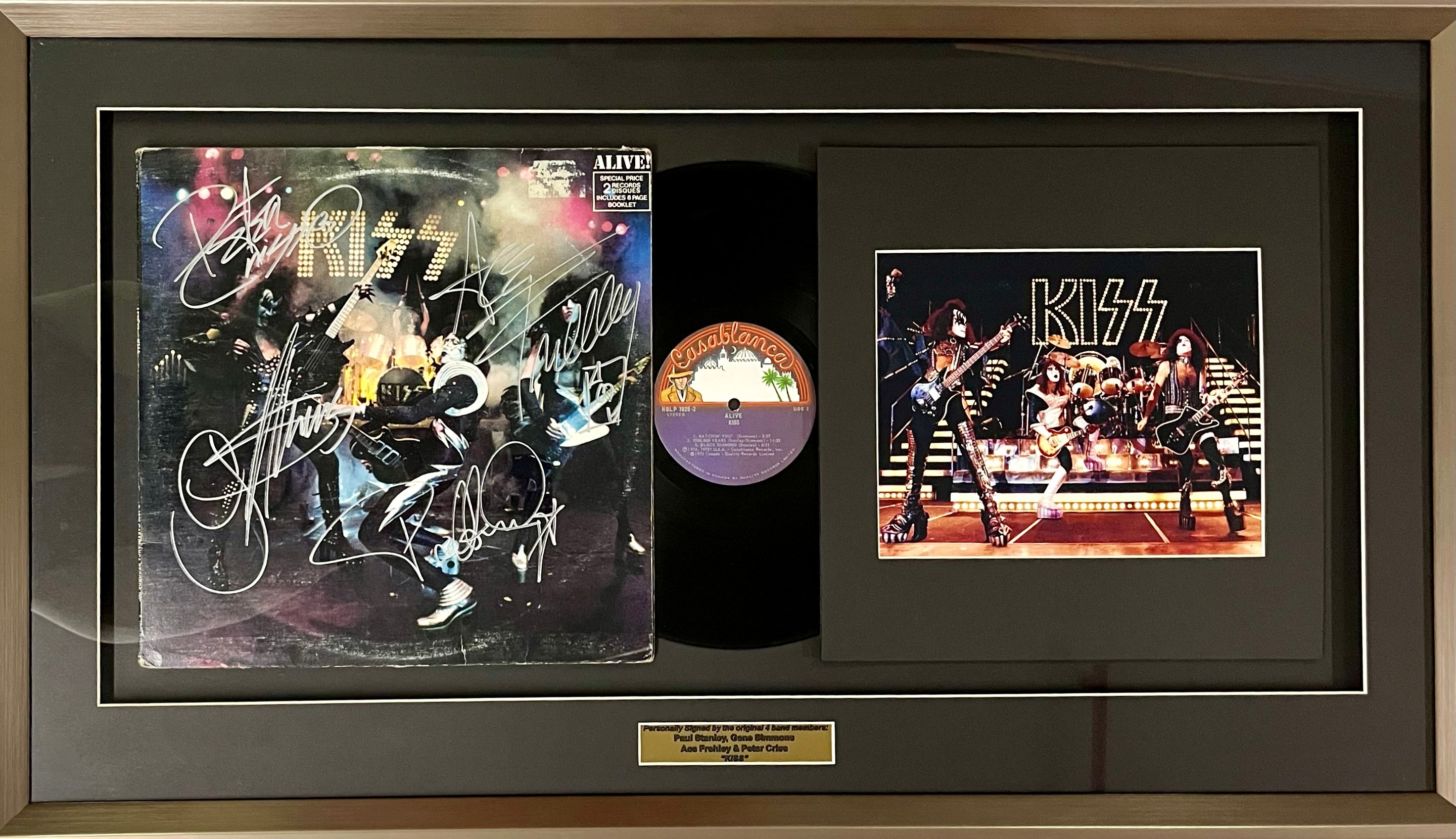 Buy KISS Crew Signed "Alive!" Album LP Display – Superstars & Legends