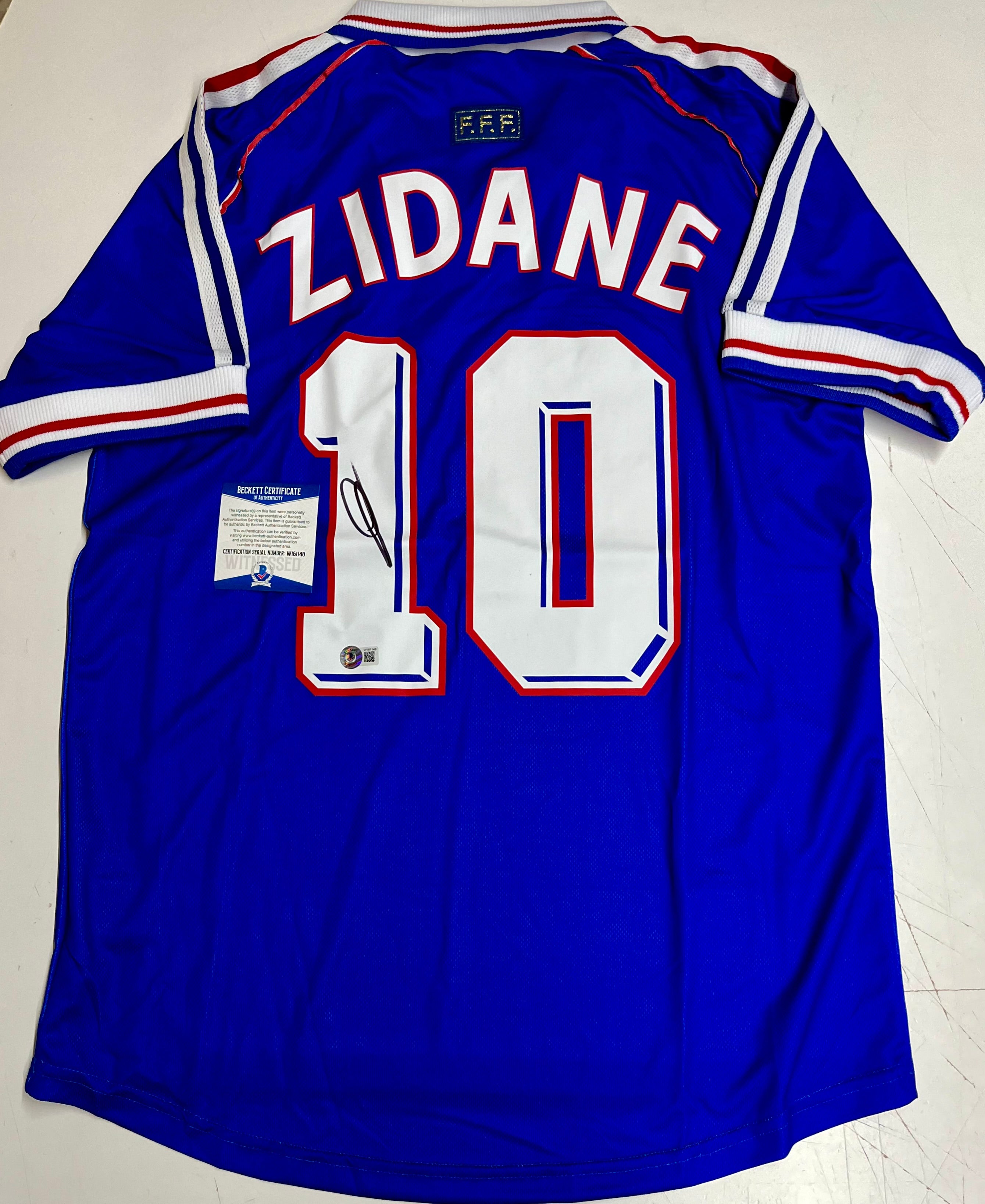 Shop Zinedine Zidane Signed 1998 World Cup Jersey – Superstars & Legends
