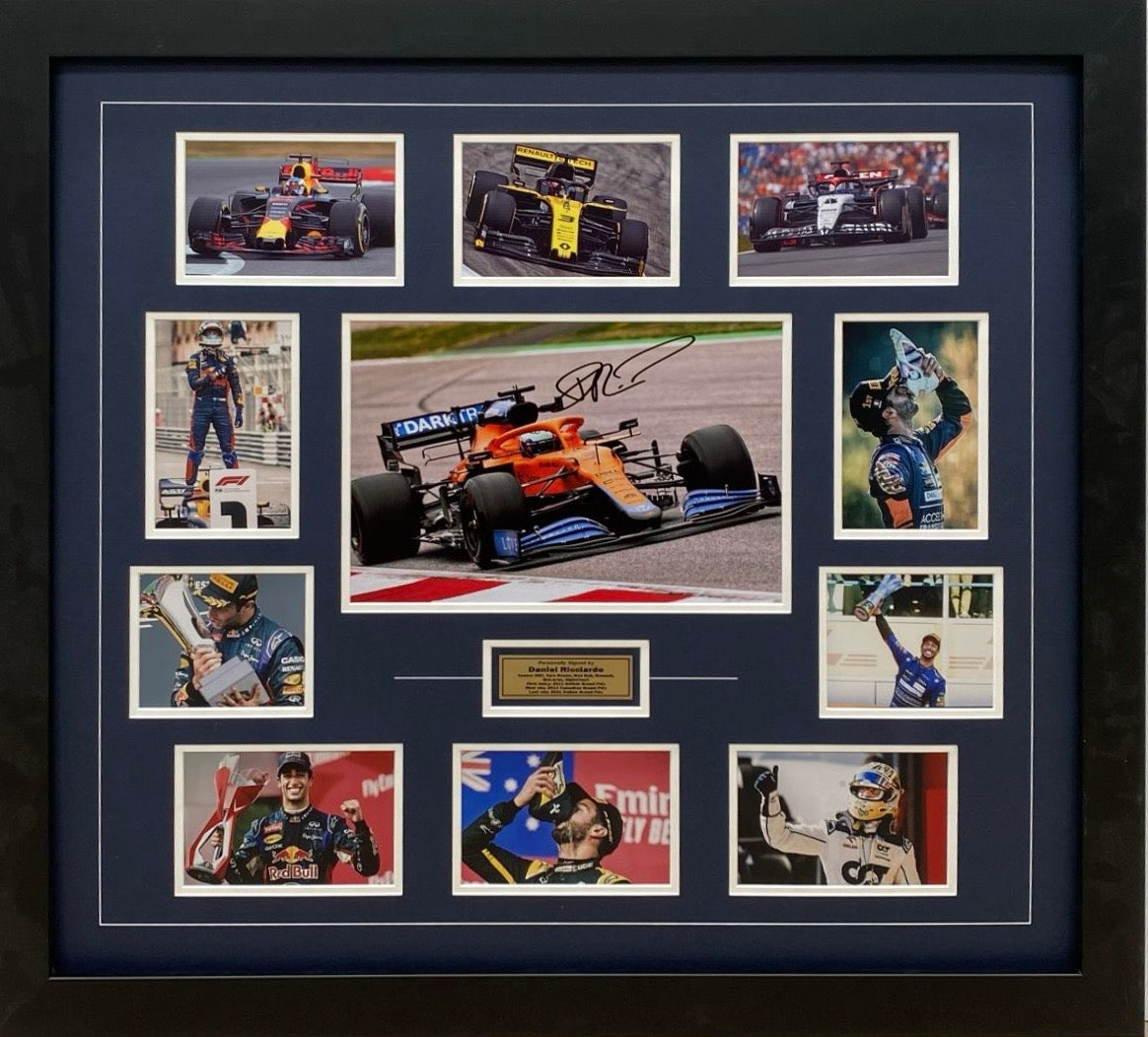 DANIEL RICCIARDO Signed Photo Collage Display – Superstars & Legends
