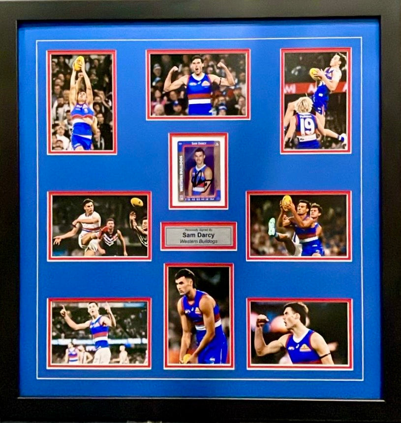 SAM DARCY Signed AFL Card & Photo Collage Display – Superstars & Legends