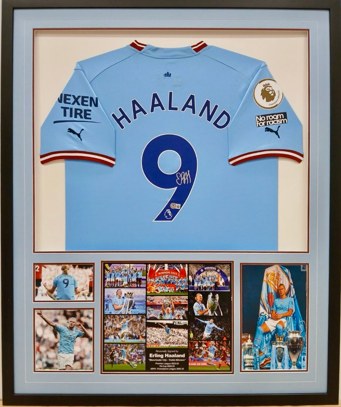 Erling Haaland Signed Manchester City Jersey & Treble Photos ...