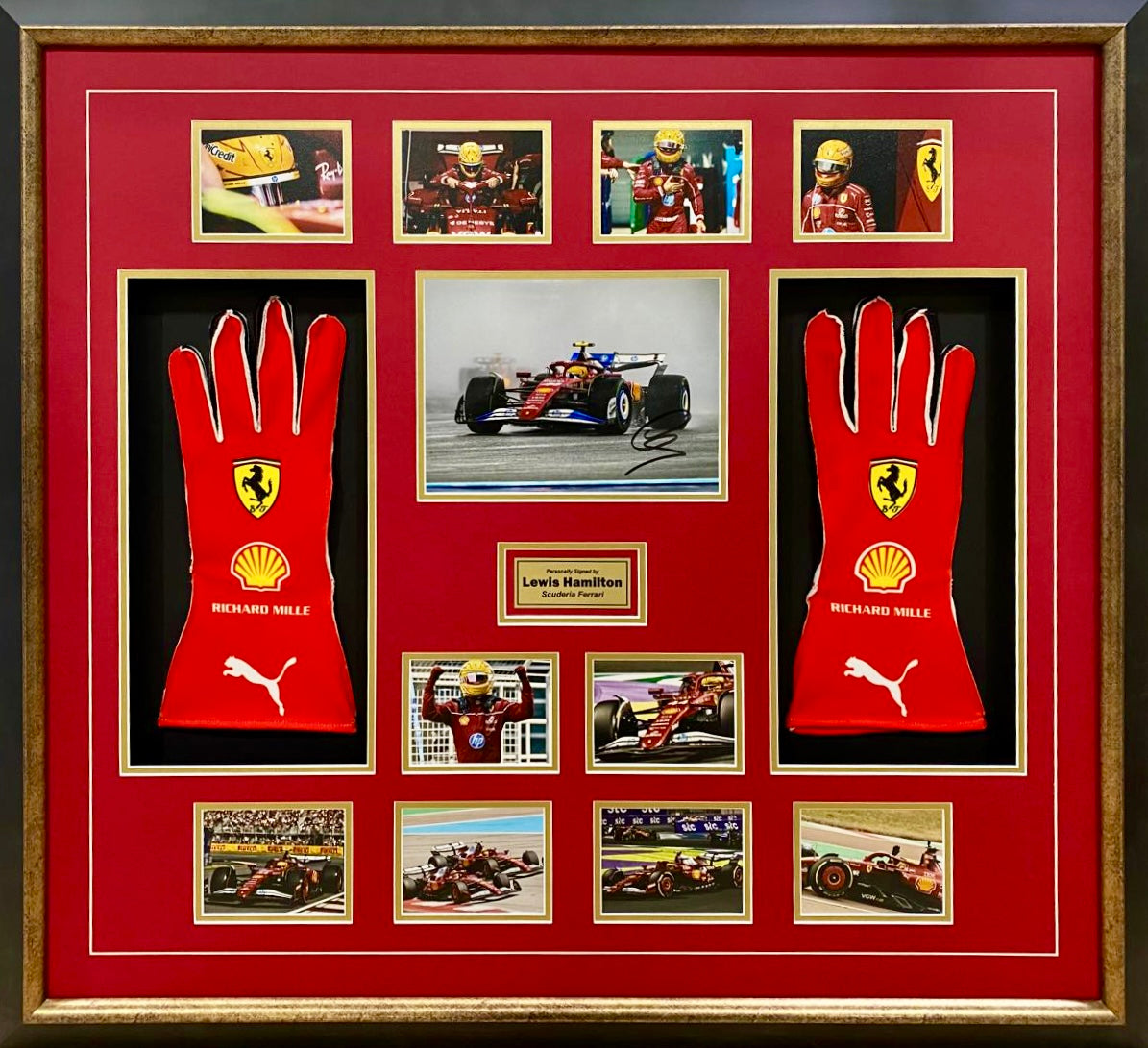 Niki Lauda Signed Scuderia Ferrari Collage Display – Superstars & Legends