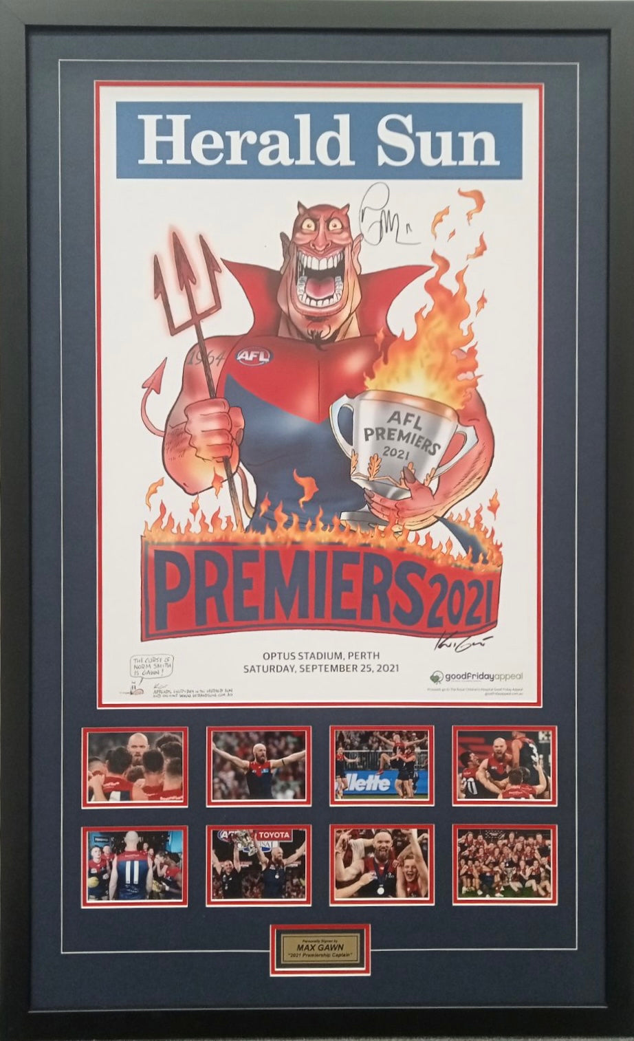 Max Gawn “Premiers 2021” Signed Melbourne Display, Framed – Superstars ...