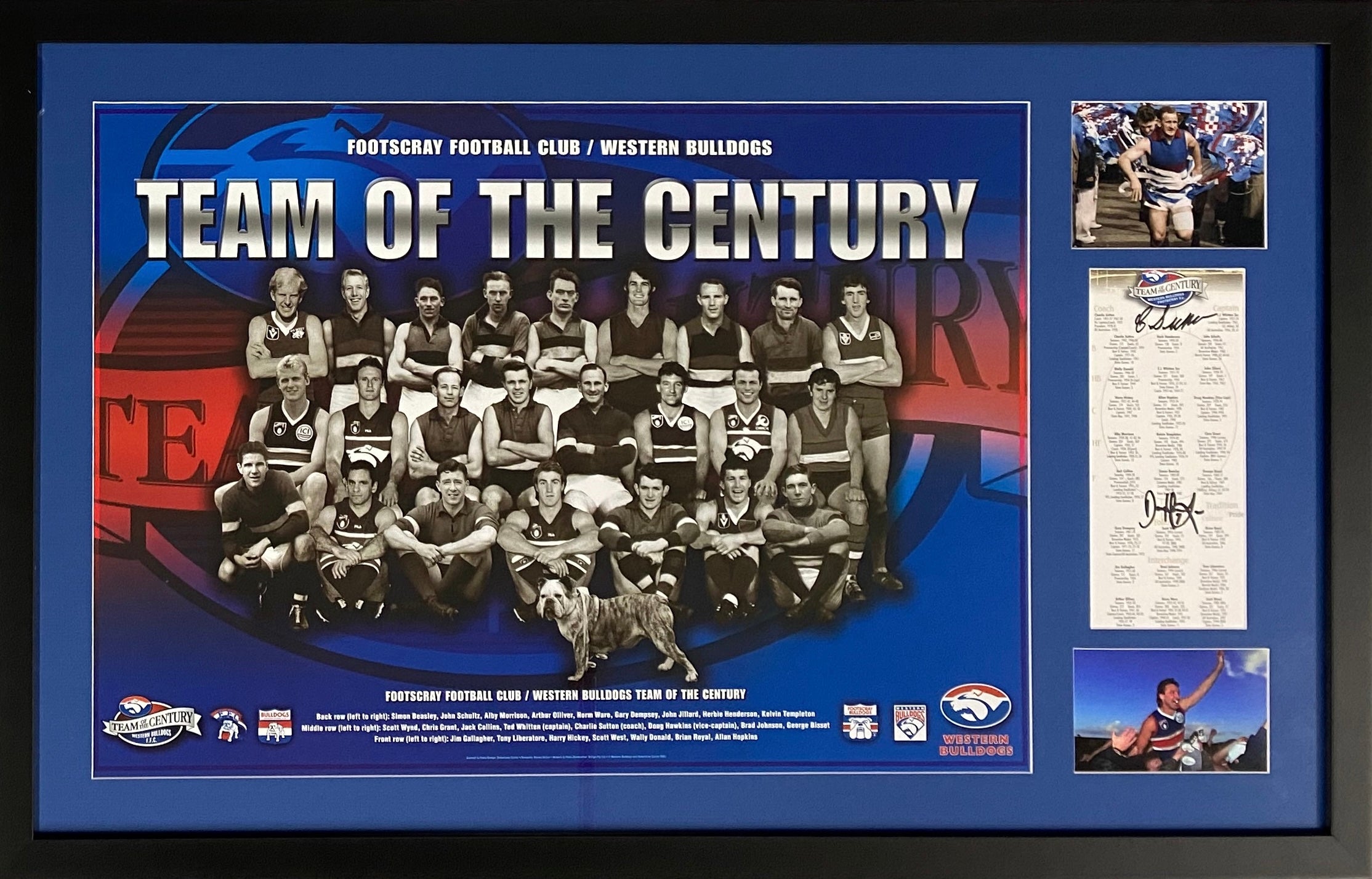 Charlie Sutton & Doug Hawkins Signed Footscray Bulldogs Collage ...