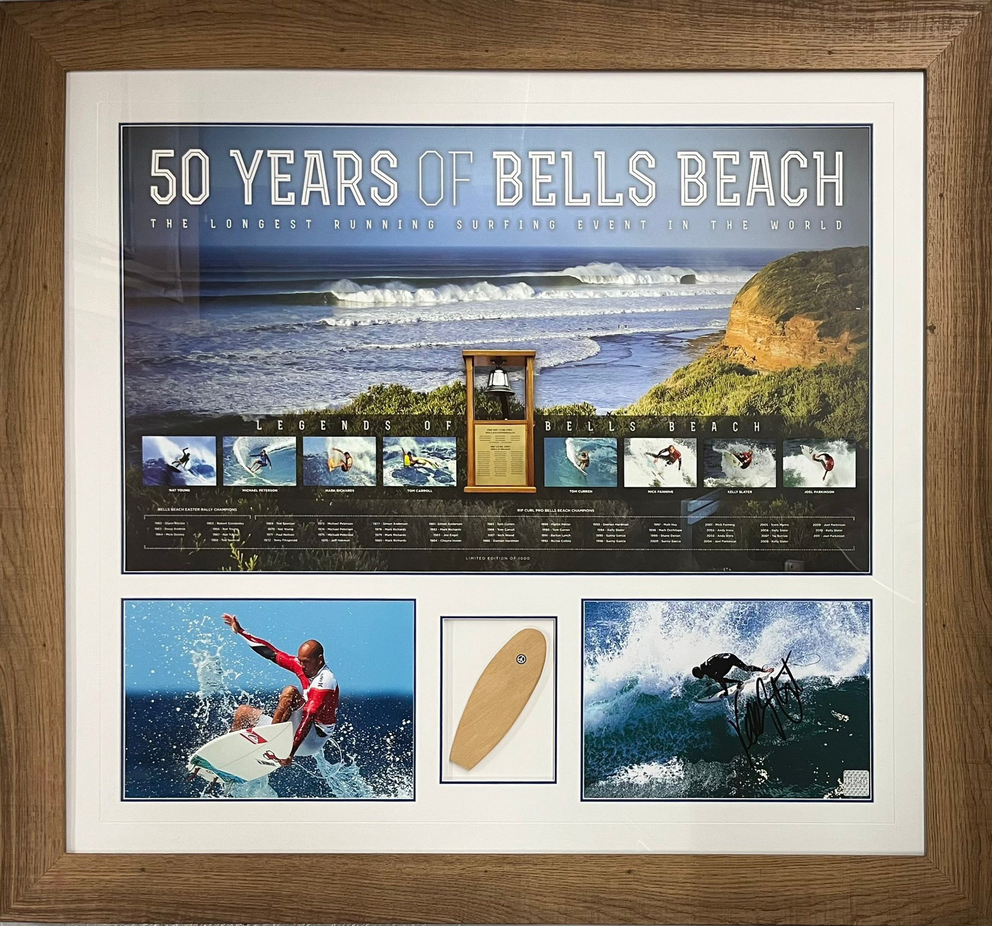 KELLY SLATER Signed Photo & Print Display – Superstars & Legends