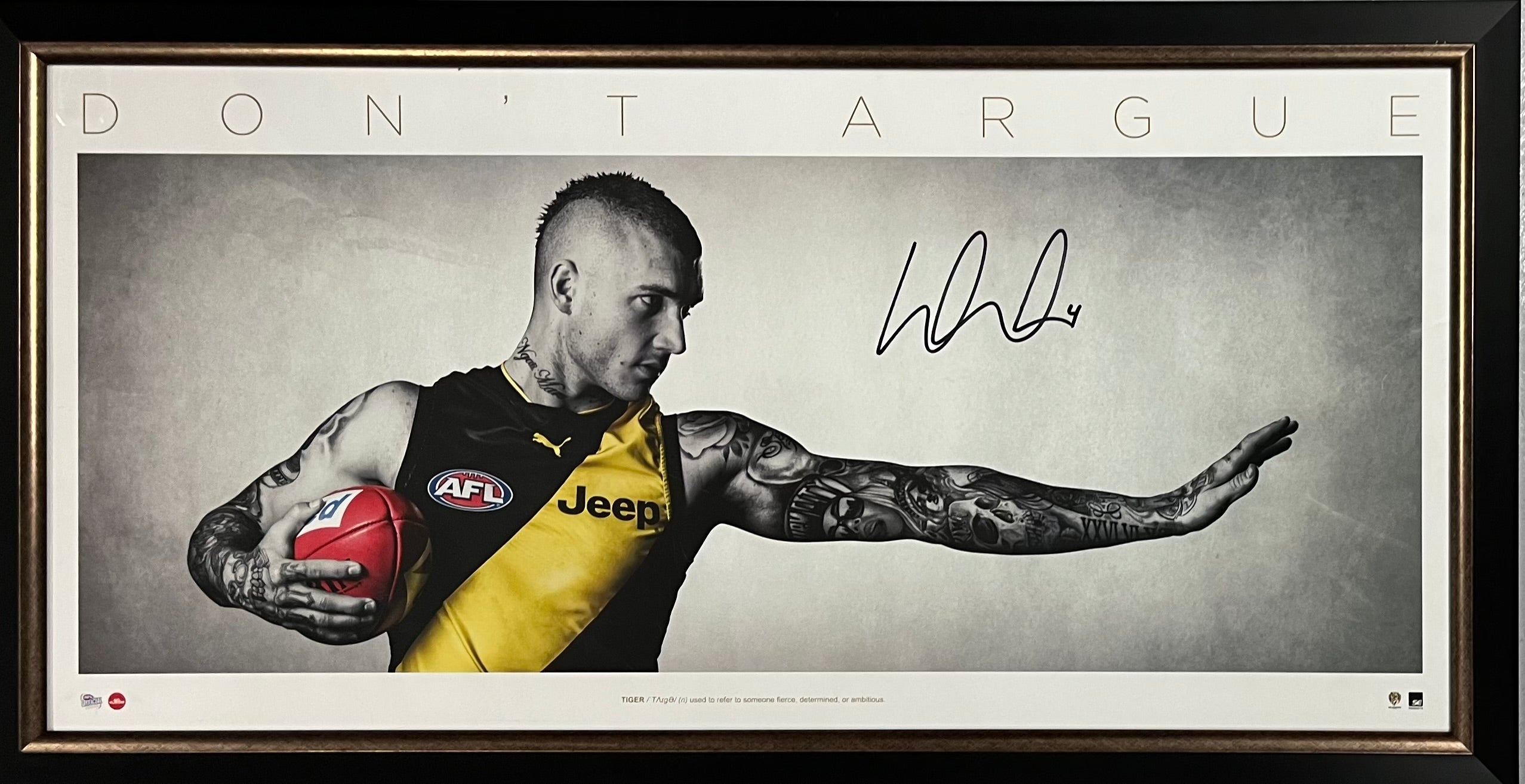 Dustin Martin Signed "Don’t Argue" AFL Panoramic Print – Superstars ...