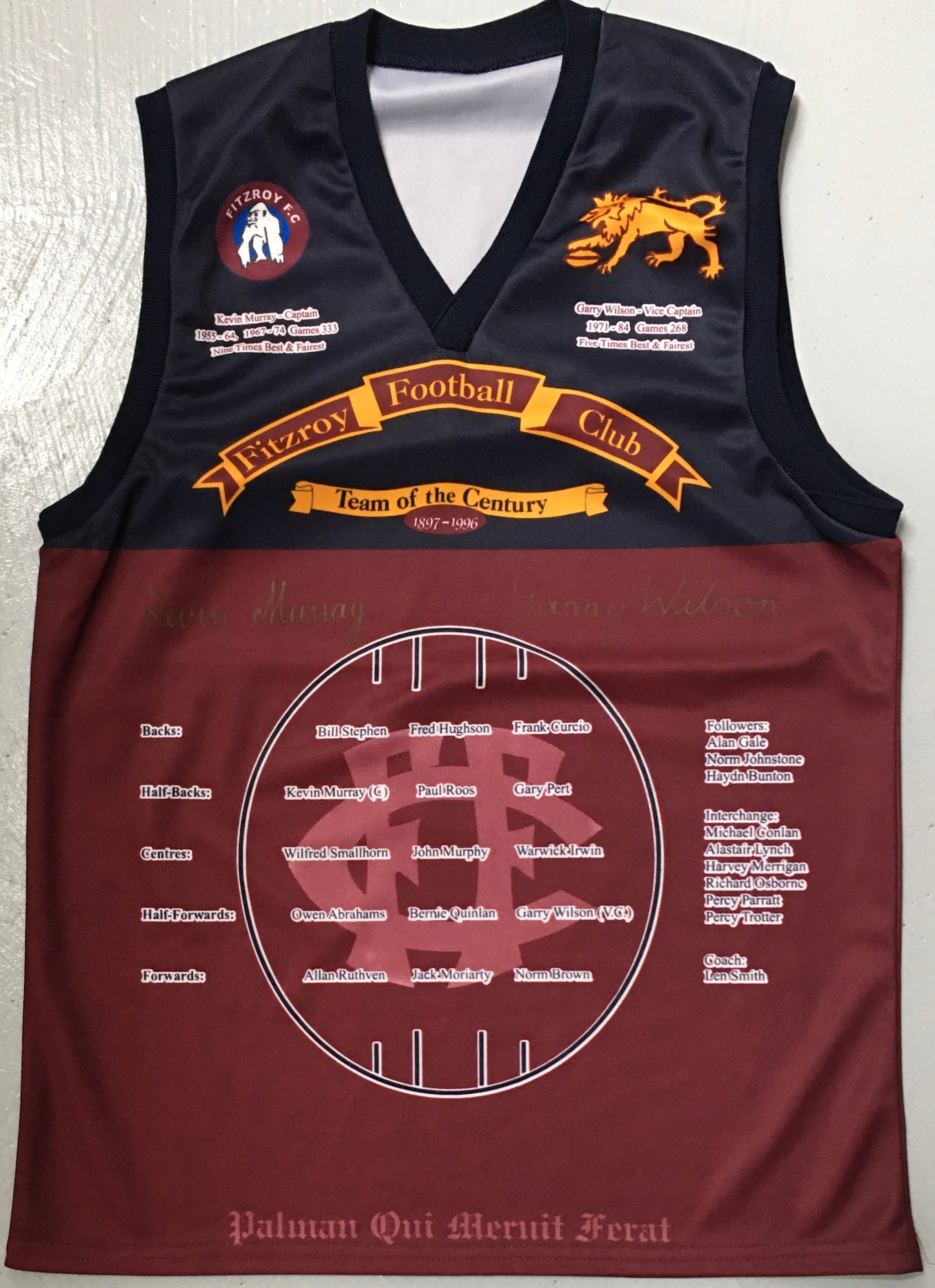 Kevin Murray & Garry Wilson Signed Fitzroy Jumper, Unframed ...